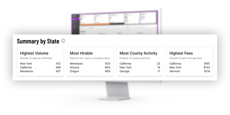 A background screening dashboard built for strategic decision-making